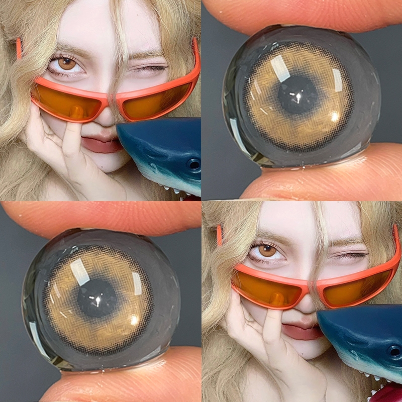 【0°-600°】Midroo เลนส์มินิแฟชั่น เลนส์น่ารักๆ รุ่นแฟชั่นขายดี Sorayama Brown / Grey / Green ...