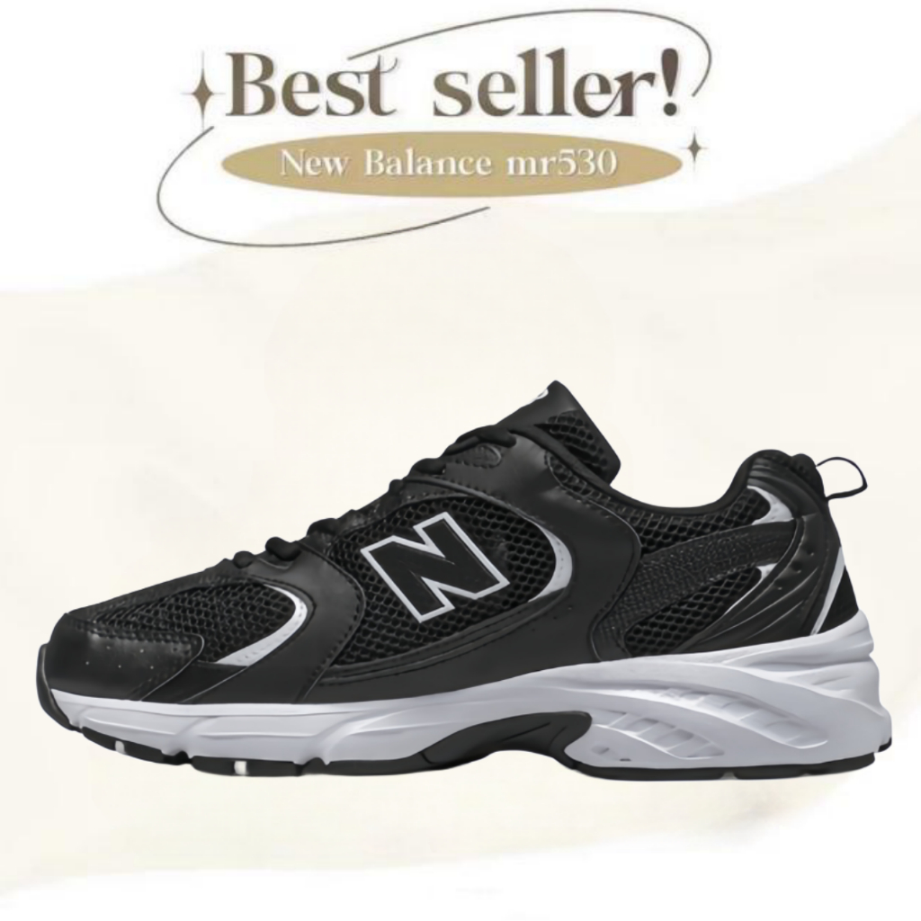 New Balance NB 530 ขาว - ดำ รองเท้าผ้าใบ ผู้ชาย ผู้หญิง รูปแบบ รองเท้า ...