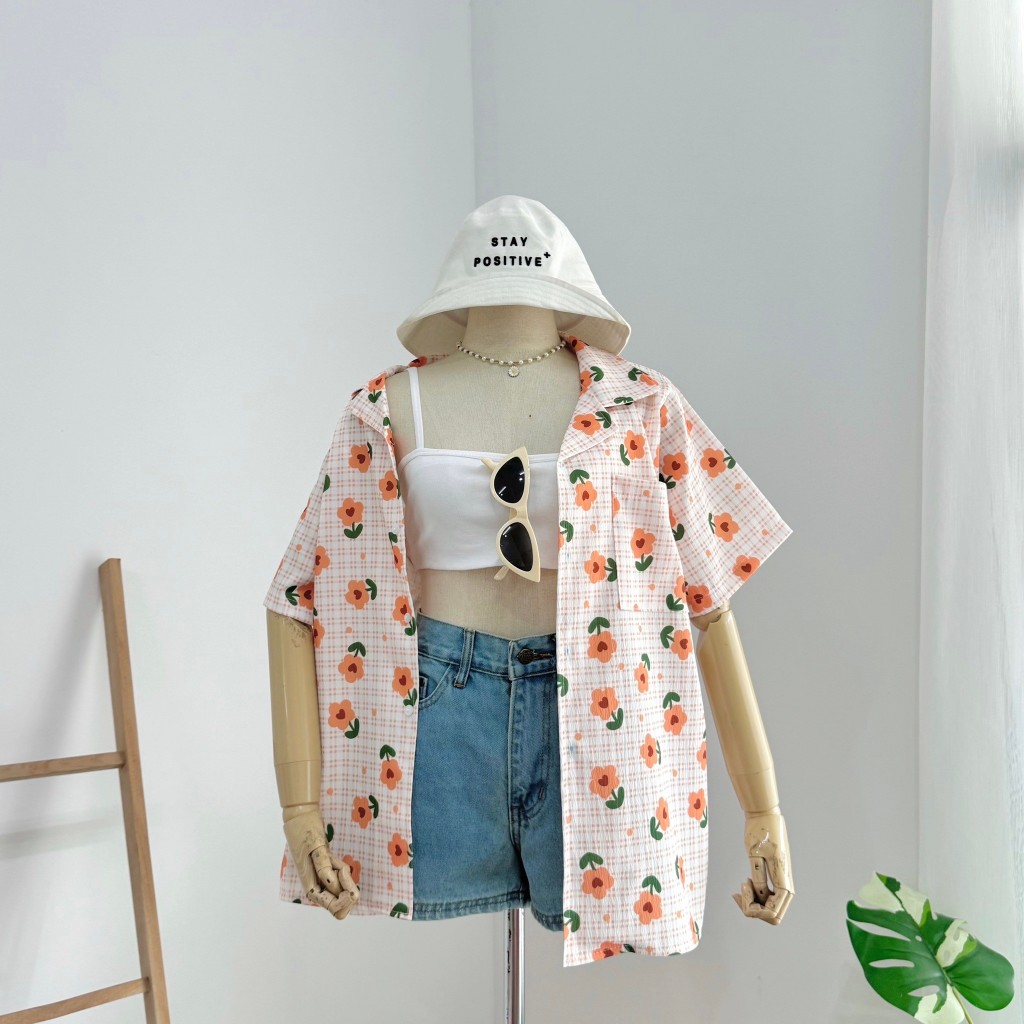 ⚡️[พร้อมส่ง] เสื้อคลุม เสื้อฮาวายพิมพ์ลาย ผ้าครัช #FF11 | Shopee Thailand