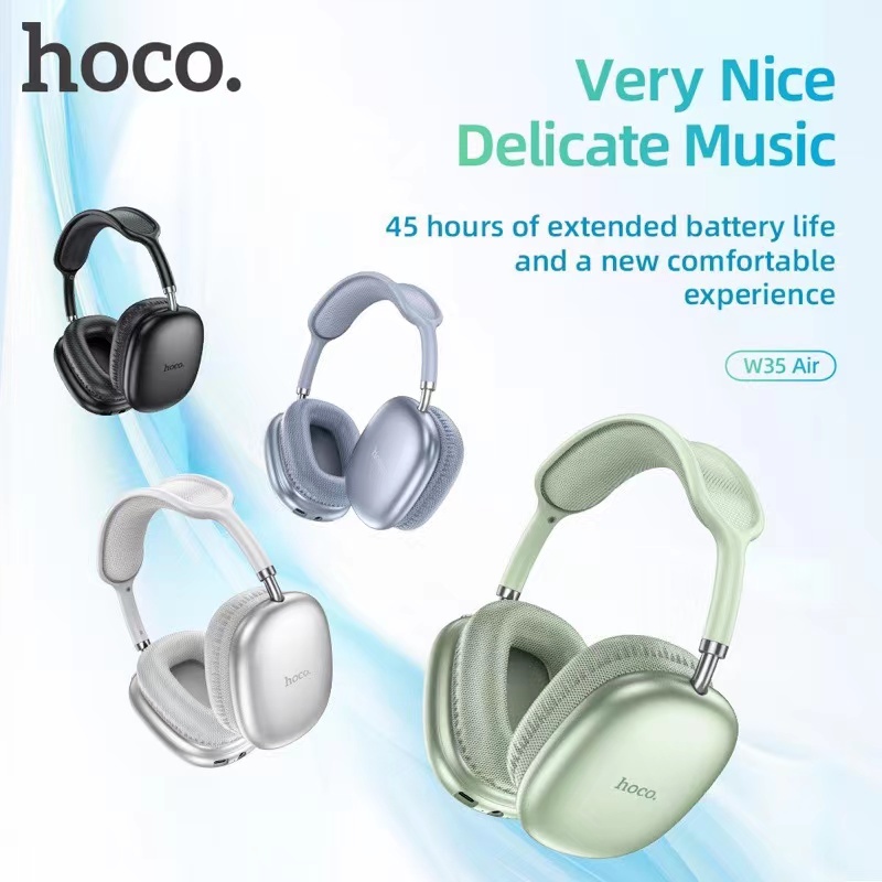 HOCO W35 Air/W35 /W45 หูฟัง Bluetooth 5.3 หูฟังไร้สาย แบบครอบหู 400MAh ...
