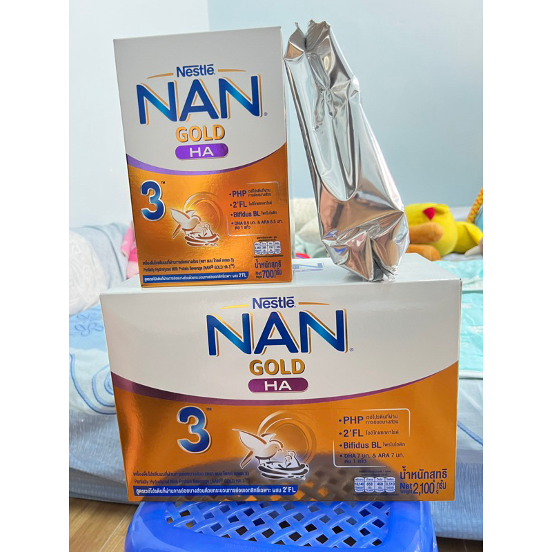 นมผง NAN Gold HA 3 ขนาด 700, 2100 กรัม แนน โกลด์ เอชเอ สูตร 3 | Shopee ...