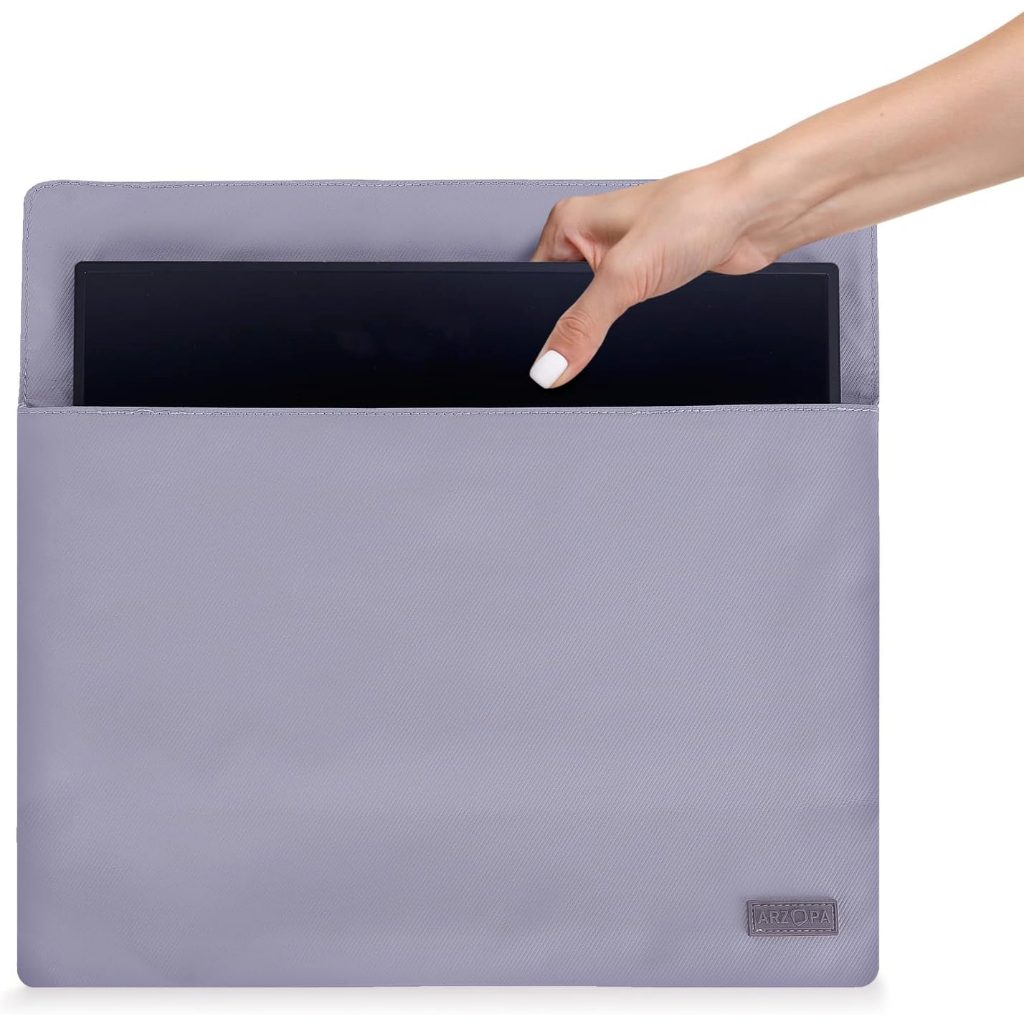 Arzopa 16.1" Portable Monitor Sleeve Bag, กระเป๋าใส่จอพกพา PU Leather ...