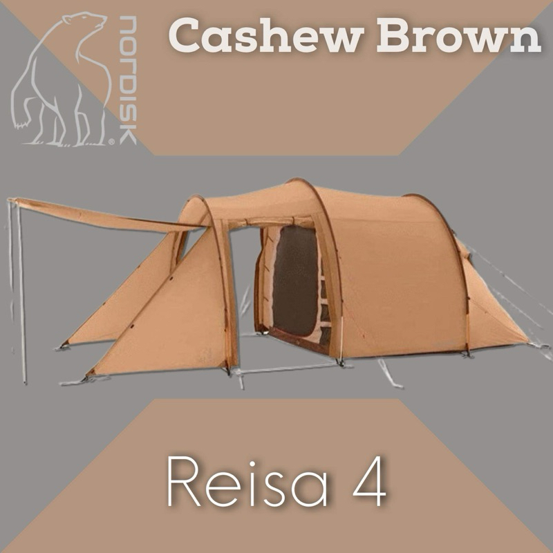 Nordisk Reisa 4 / Reisa 6 Cashew Brown เต็นท์ครอบครัว | Shopee Thailand