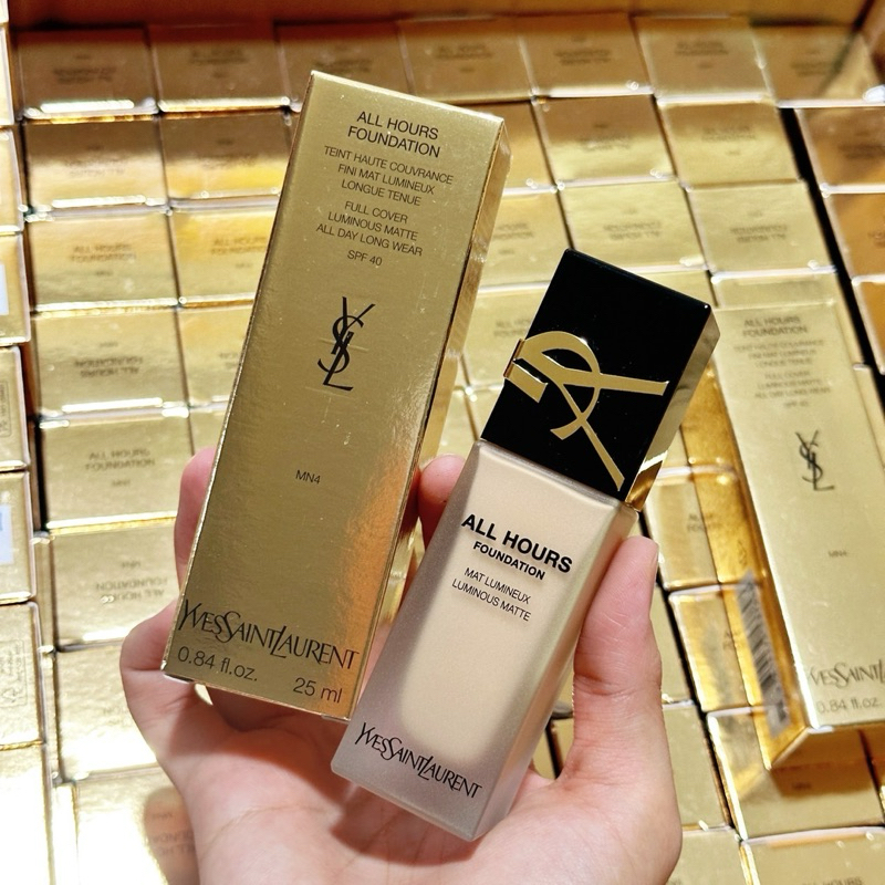 สูตรใหม่ 🔥 รองพื้น YSL All Hours Foundation 25 ml สีMN4 - ผิวสองสี | Shopee Thailand