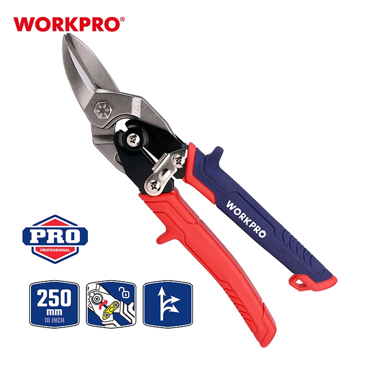 WORKPRO กรรไกรตัดแผ่นโลหะ CR-MO (ตัดขวา/ตัดซ้าย/ตัดตรง) ขนาด 250 มม.(10 นิ้ว) | Shopee Thailand