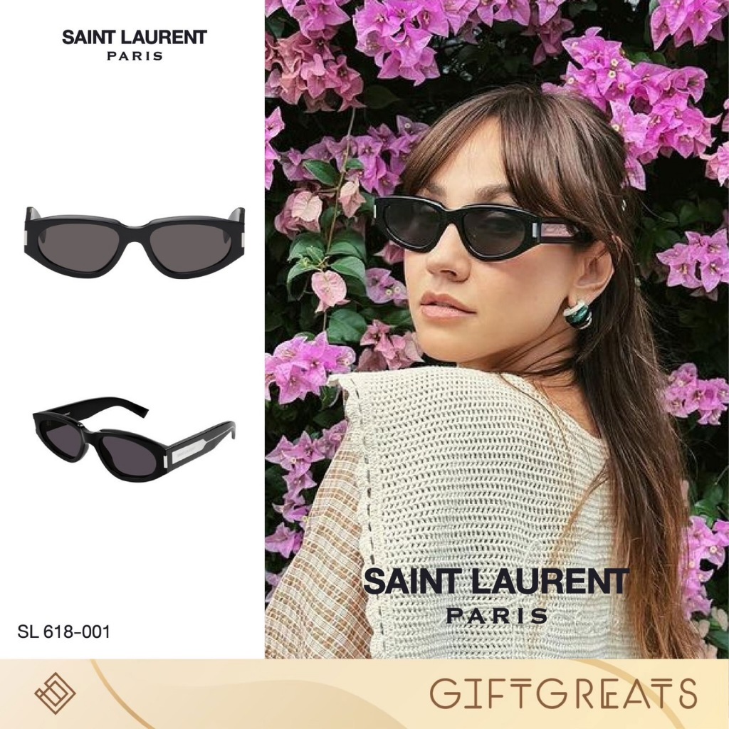 NEW YSL Saint Laurent SL 618 แว่นกันแดด giftgreats | Shopee Thailand