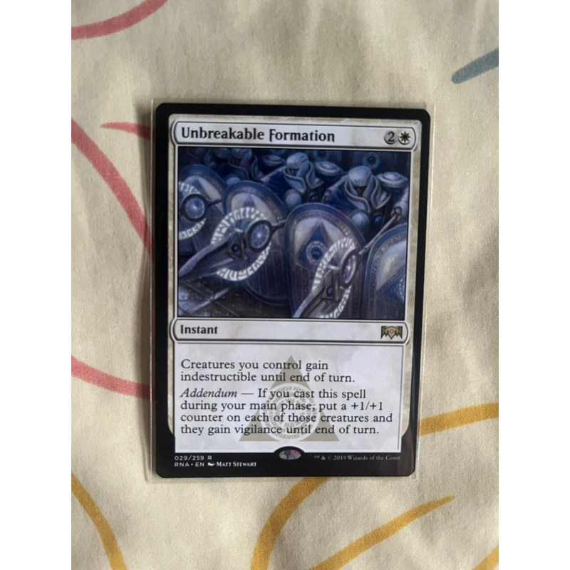 การ์ด MTG Unbreakable Formation White Magic the gathering EDH รุ่น RNA ...