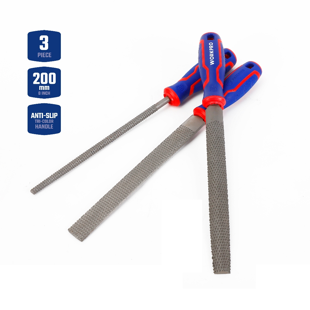 WORKPRO ชุดตะไบไม้ 3 ชิ้น 200 มม. (8 นิ้ว) รุ่น WP201703 | Shopee Thailand