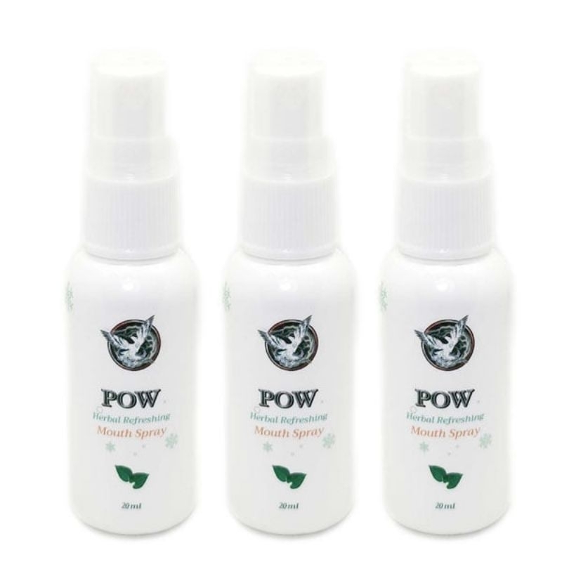 พาวเม้าท์สเปรย์ 3 ขวด Pow Herbal Fresh Mouth Spray ขนาดบรรจุ 20ml ...