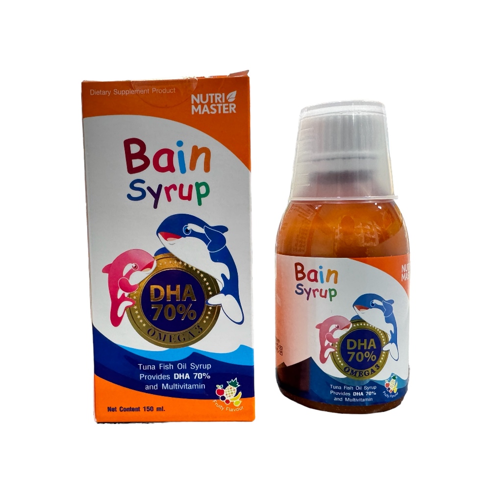 NUTRIMASTER Bain syrup เบนไซรัพ 培恩糖浆金枪鱼鱼油和 L-谷氨酸 ขวดละ 150 cc | Shopee ...