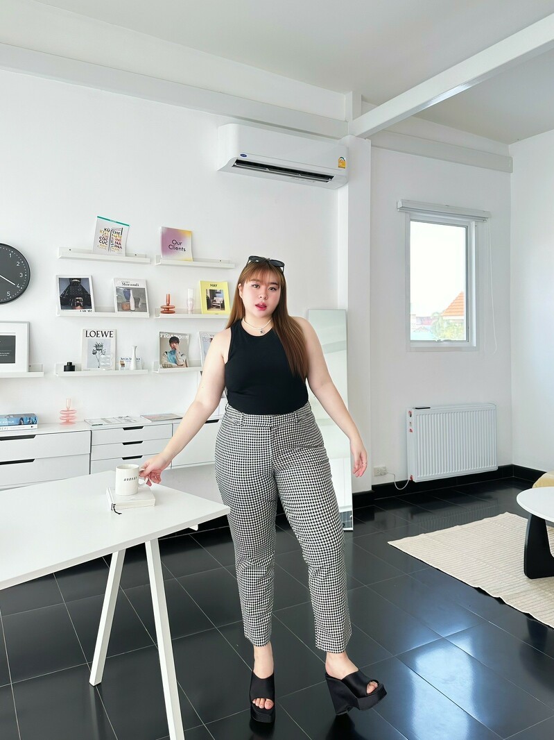 กางเกงทำงานสาวอวบพลัสไซส์ P2466-P2475 | Shopee Thailand