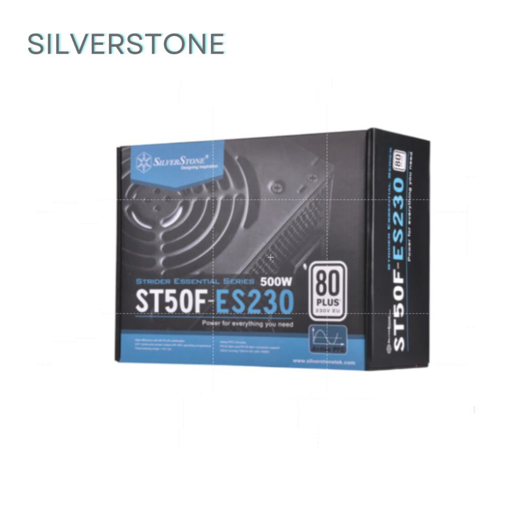 SILVERSTONE POWER SUPPLY (ESSENTIAL - 500W 80 PLUS) (BLACK) (SST-ST50F-ES230) NON Modular รับ ...