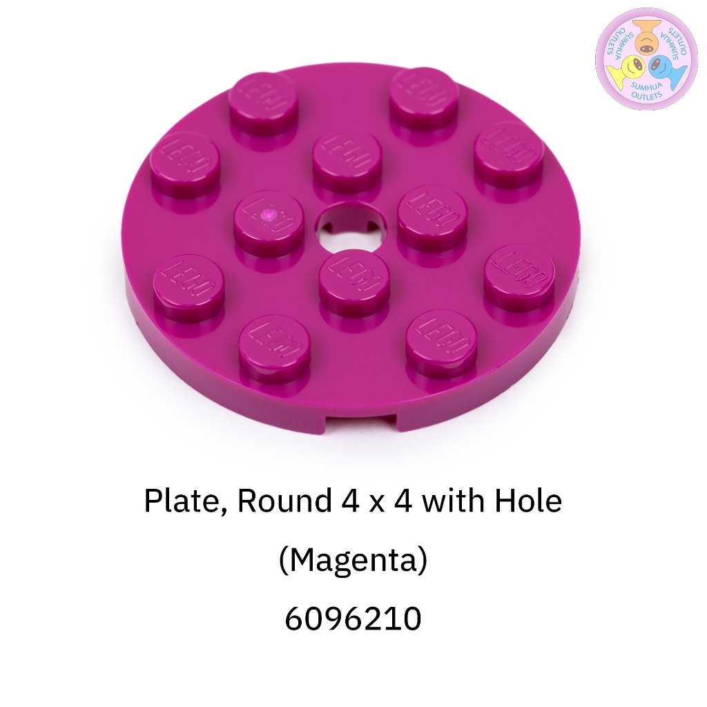ชิ้นส่วน เลโก้ LEGO Part No. 60474, Plate, Round 4 x 4 with Hole, 1 ...