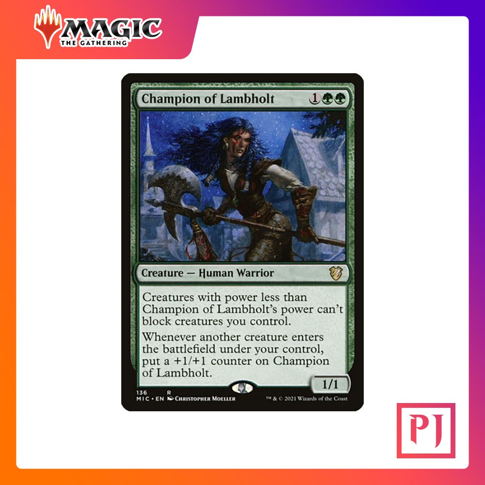 [MTG] Champion of Lambholt [MIC] [GREEN] [RARE] [NORMAL] [ENG] (การ์ดเม ...