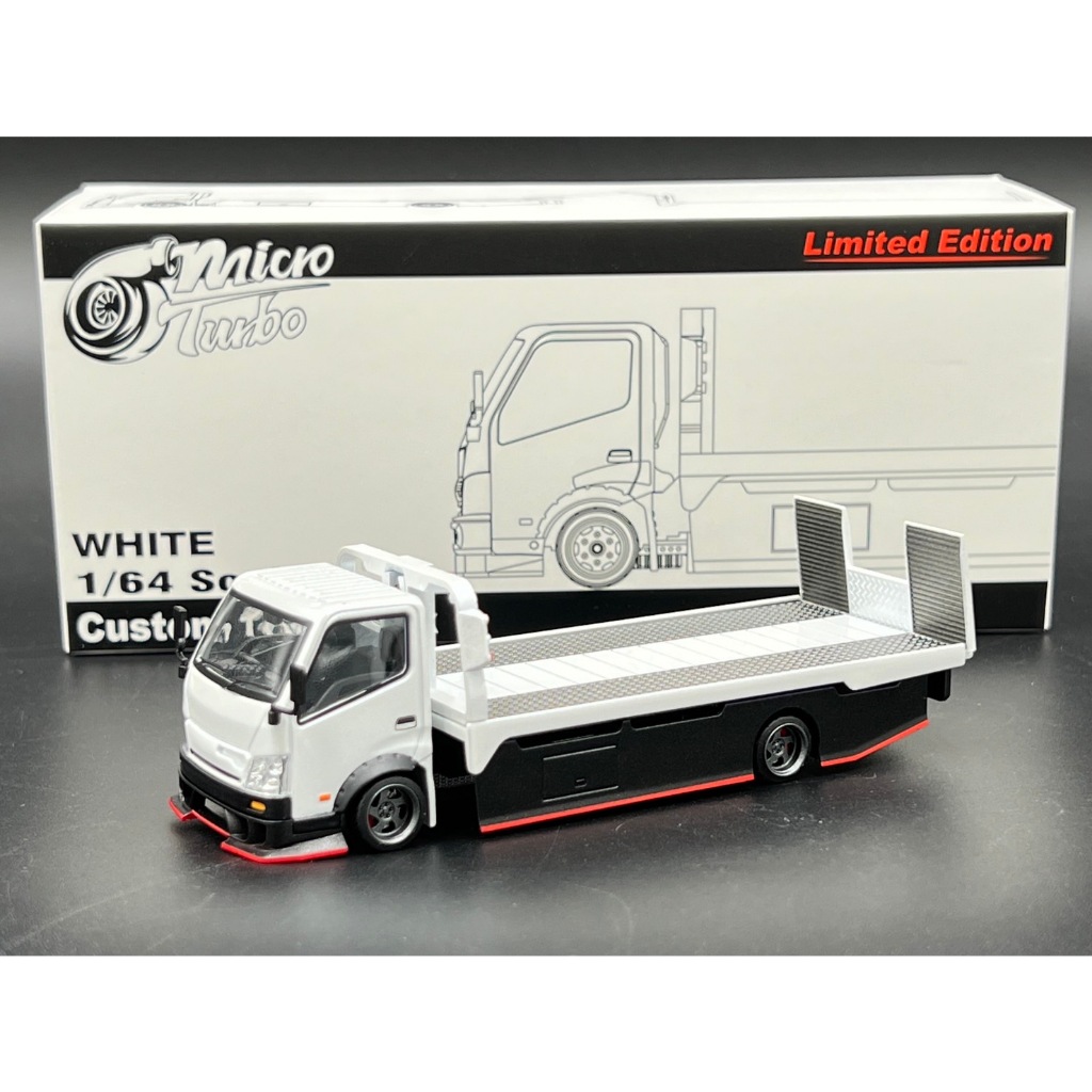 Micro Turbo 1/64 Custom Tow Truck Metallic White diecast model ...