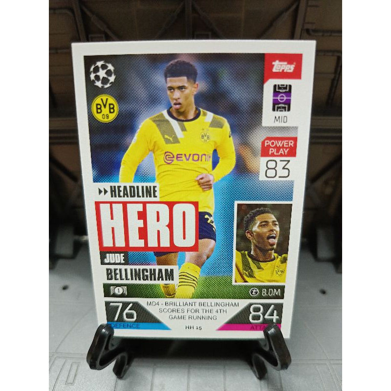 Jude Bellingham - HEADLINE HERO - Match Attax Extra 2022/23 HH15 ...