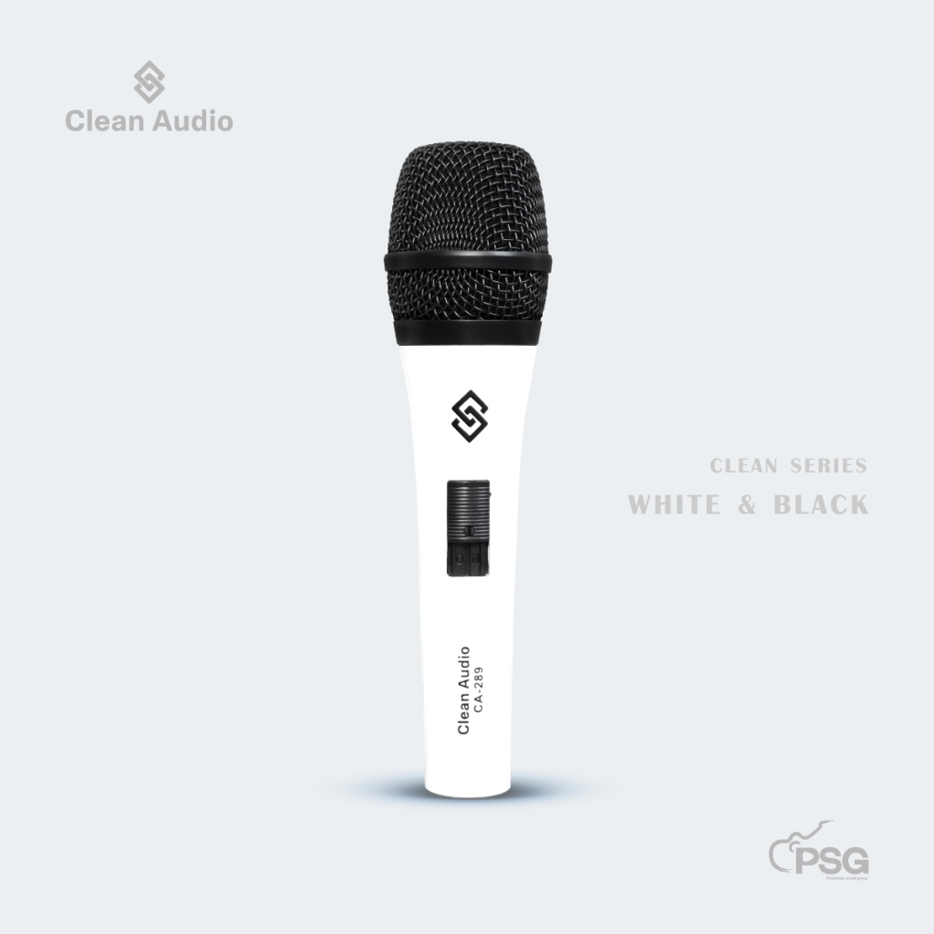 CLEAN AUDIO : CA-289-WB-4 ไมโครโฟนไดนามิค Dynamic Microphone WHITE ...