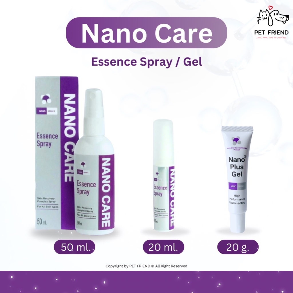 Nano Care Essense Spray / Nano Plus Gel 🐱🐶🐰 สเปรย์และเจลบำรุงผิวหนัง ...