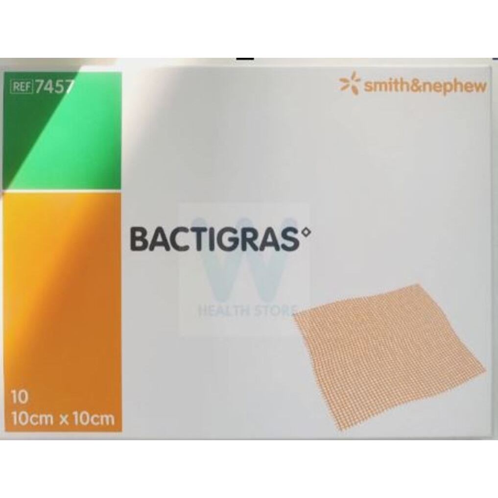Bactigras 10 x 10 cm แผ่นแปะกันแผลติด 10 แผ่น / 1 กล่อง#ลดการติดเชื้อ ...