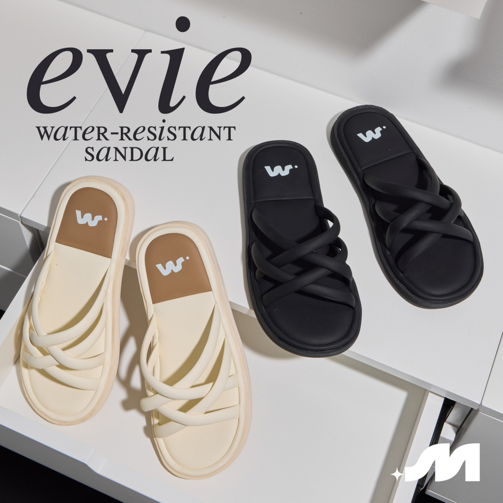 (ลด 45 บาท Code: MARSH11) EVIE SANDAL ปรับคุณภาพใหม่ รองเท้าแตะพื้นขนมปังนุ่มนิ่ม กันน้ำ หน้า ...