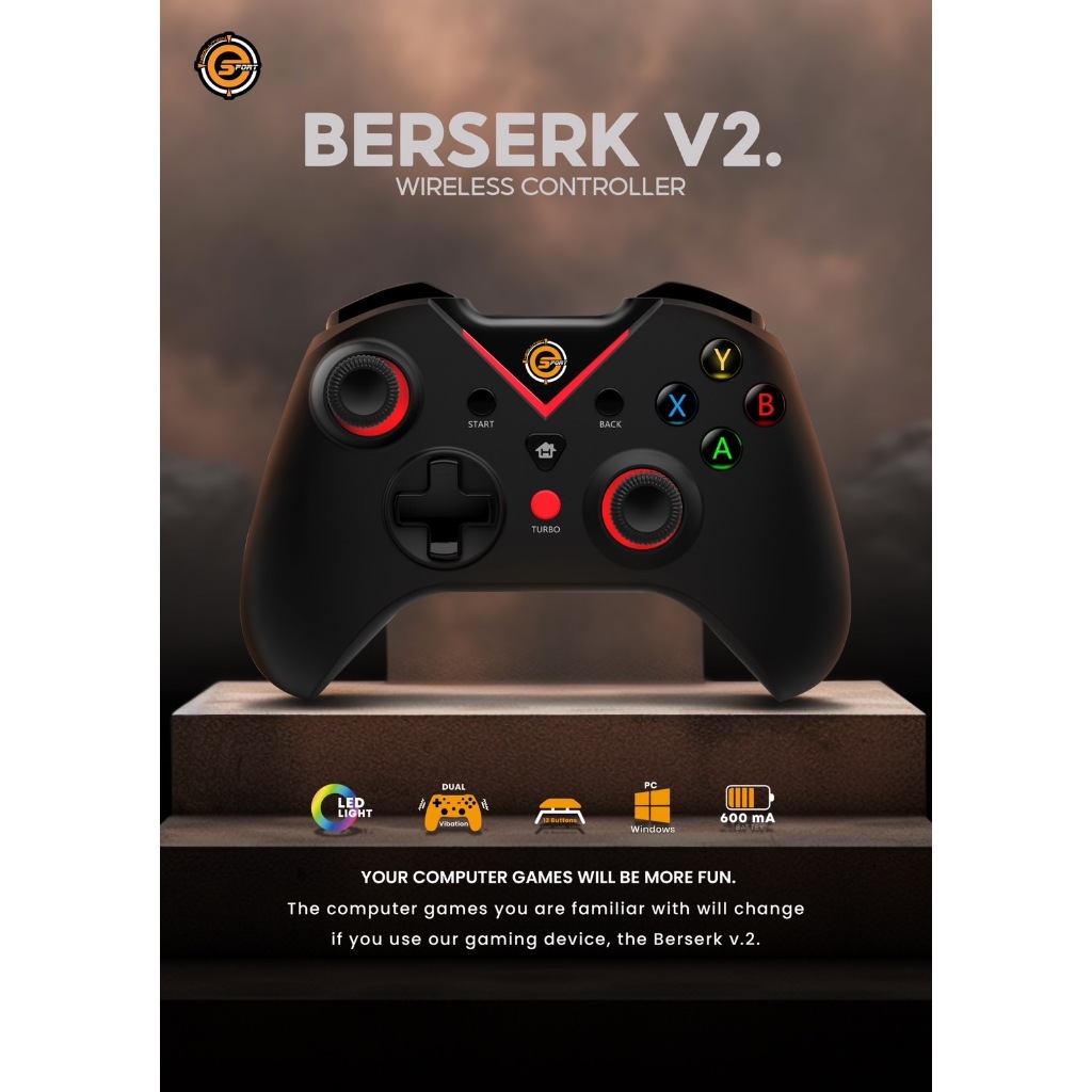 จอยไร้สาย Neolution E-Sport Berserk V2 Wireless Controller (Wireless 2.4G) แบบชาร์จแบต | Shopee ...
