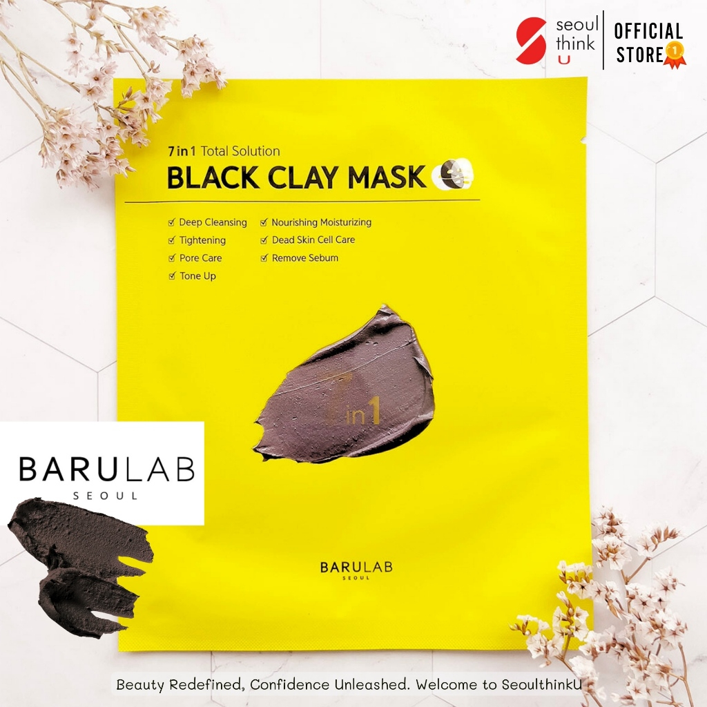 BARULAB BLACK CLAY MASK 1 แผ่น | Shopee Thailand