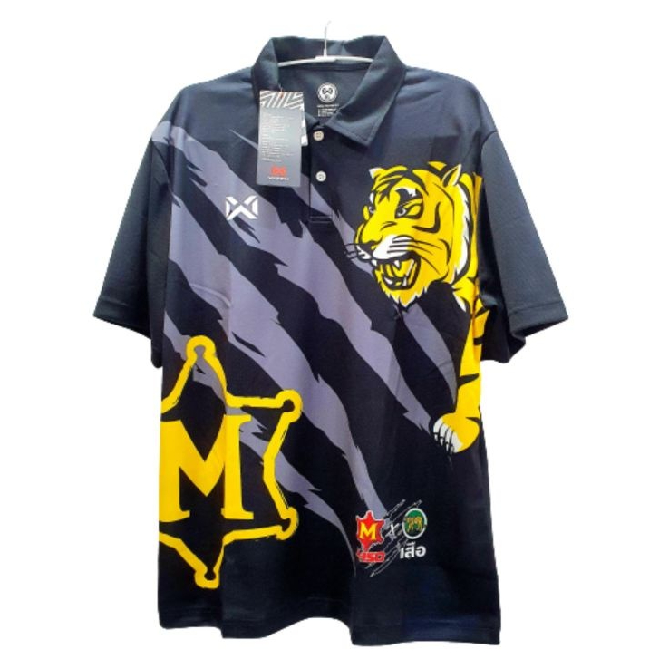 สินค้าพร้อมจัดส่ง เสื้อเอ็ม 150 เสื้อยืดฟุตบอลคอปกสีน้ำเงิน - เหลือง WARRIX M150 แท้ พรีเมี่ยม ...