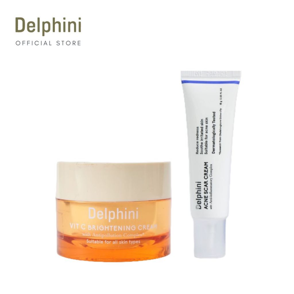 Dark Spot Set : Delphini Vit C Brightening Cream + Delphini Acne Scar ...