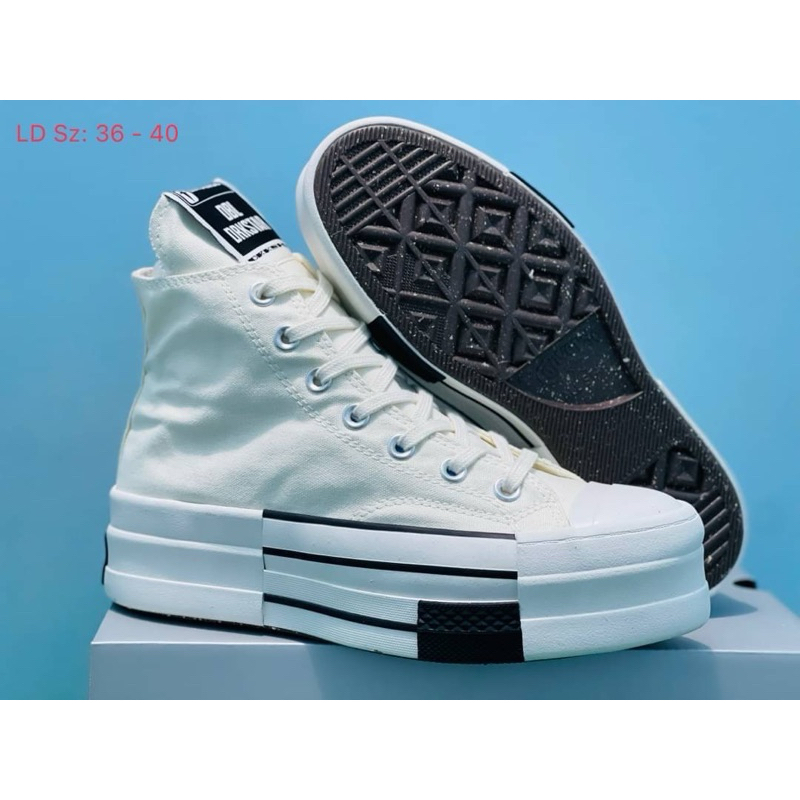 Converse DRKSHDW Rick Owens DRKSHDW White Edition TurboDRK Chuck 70 High Top (size36-40 ...