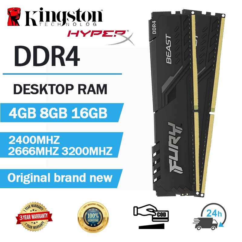 [24H SENT] Kingston HyperX BEAST 4GB 8GB 16GB RAM DDR4 2400MHZ 2666 ...