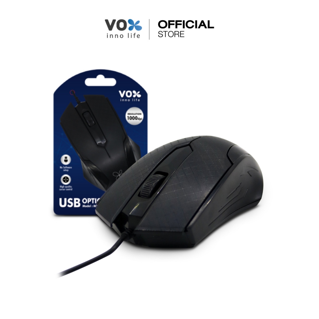 USB Optical Wired Mouse เม้าส์มีสาย VOX รุ่น M14 | Shopee Thailand