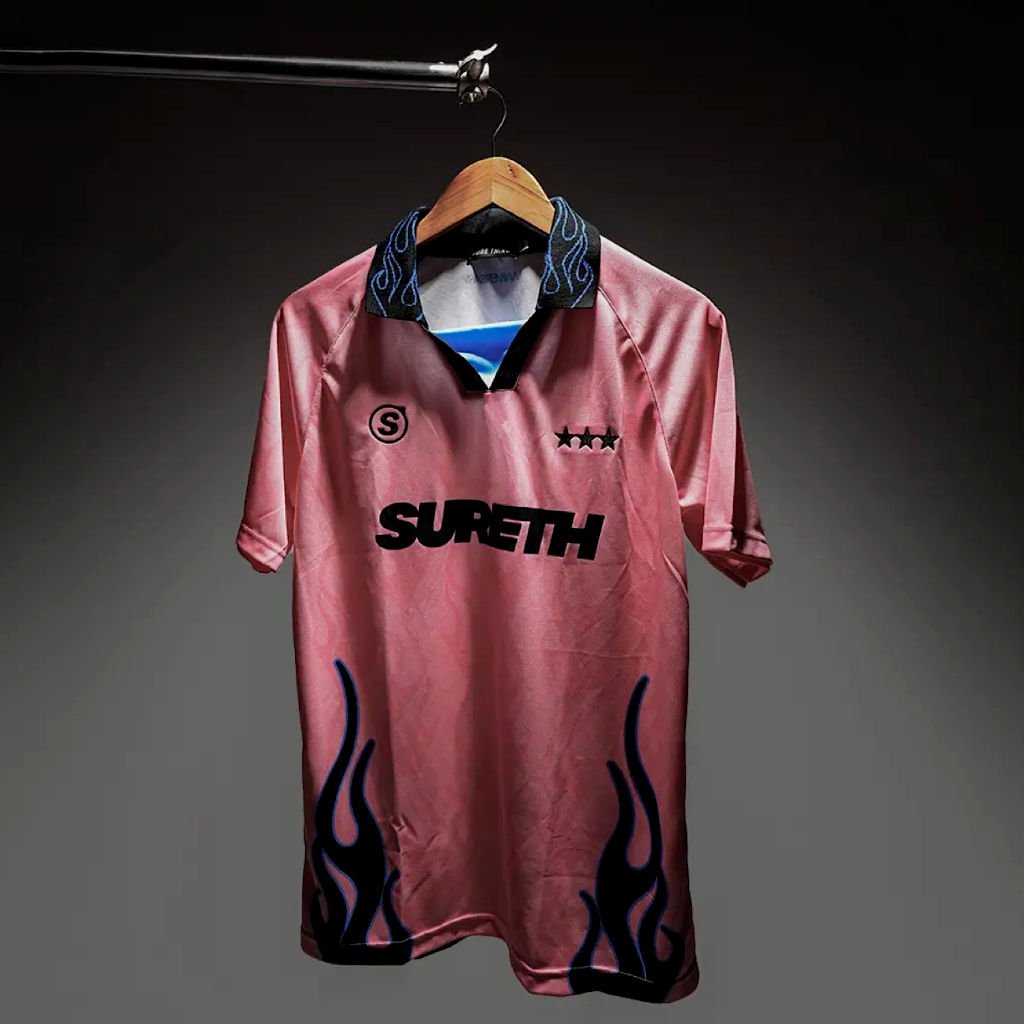 SURETHING CHECKER FLAME JERSEY - PINK | Shopee Thailand SURETHING CHECKER FLAME JERSEY - PINK | Shopee Thailand
