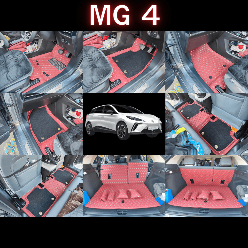 พรม MG4 พรมหนังภายในรถยนต์6D 7D เข้ารูปตรงรุ่นเต็มคัน 6ชิ้นงาน (กดสั่งแล้วเลือกสีและลายแจ้งทาง ...