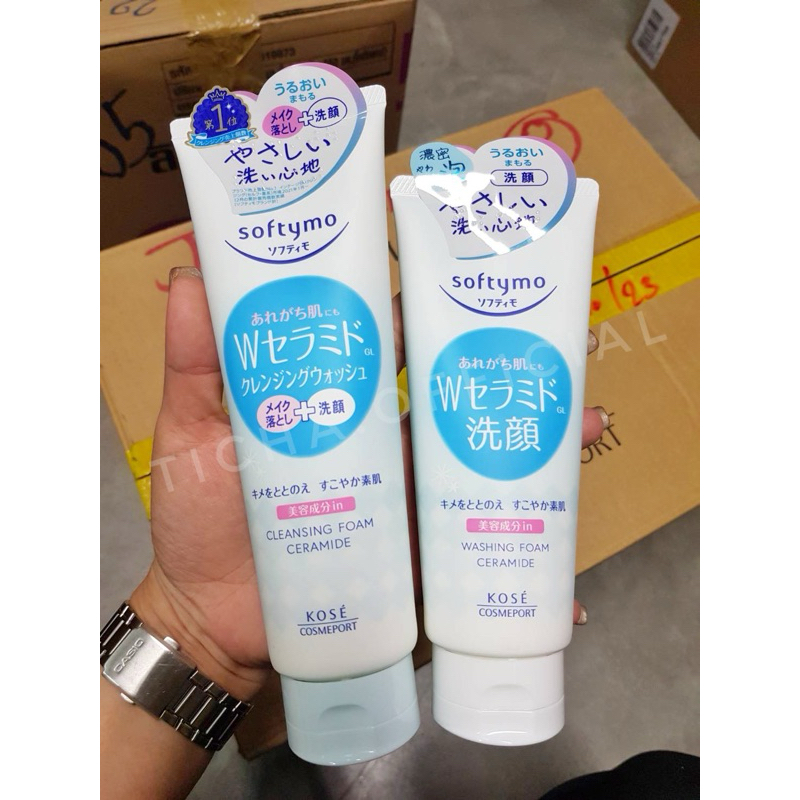 (แท้💯%) โฟมล้างหน้า KOSE Softymo Foam Ceramide Washing/Cleansing 150/190g. | Shopee Thailand