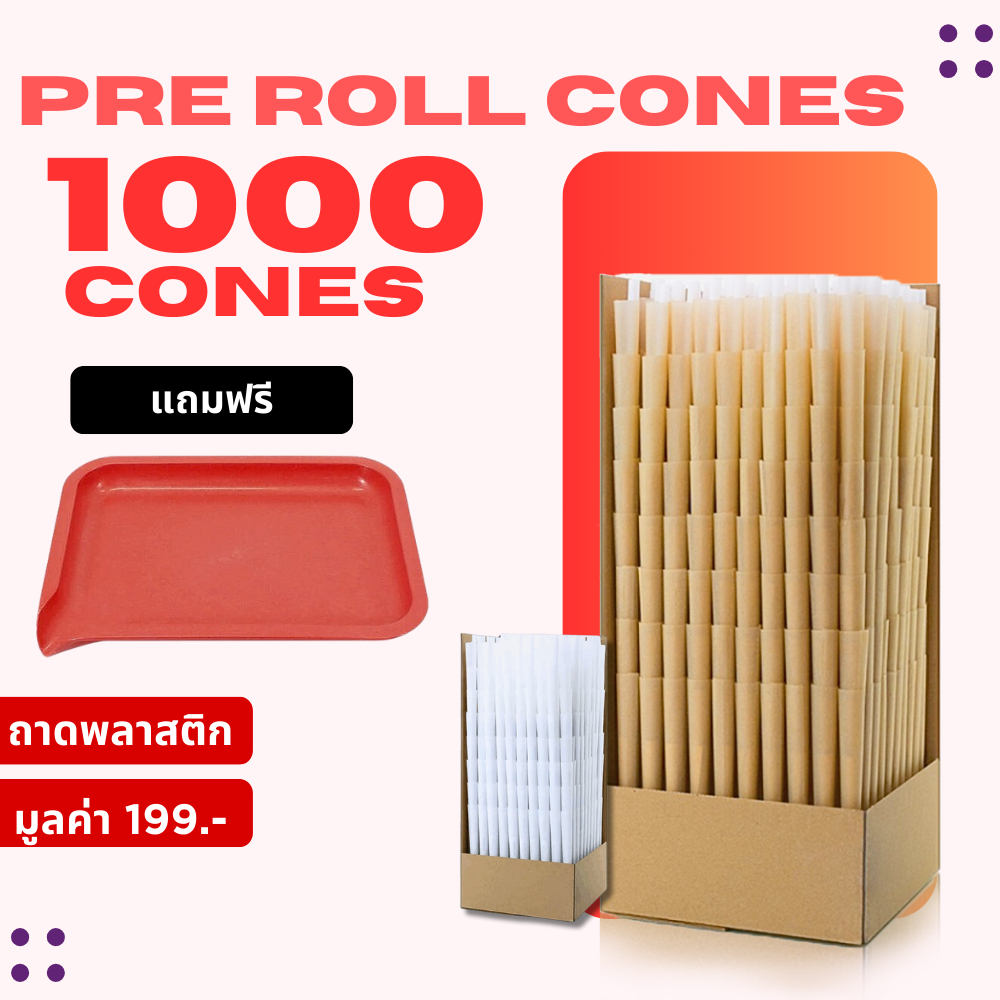 ส่งจากไทย Pre-Rolled cones PAPER 1000 cones ( 110mm & 98 mm &84mm ...