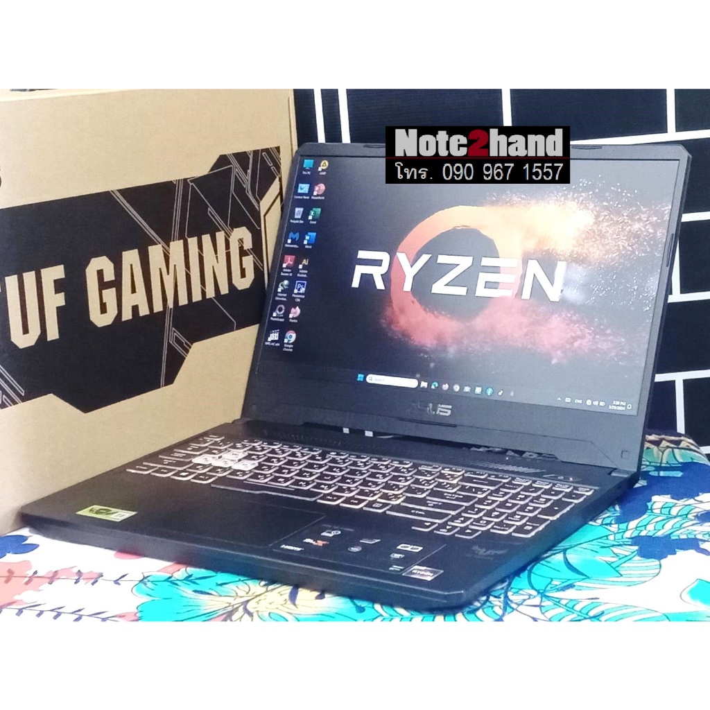 โน๊ตบุ๊คมือสอง ASUS CPU Ryzen 7 3750H จอ15.6”IPS 120Hz+แรม16+NVMe 512 ...