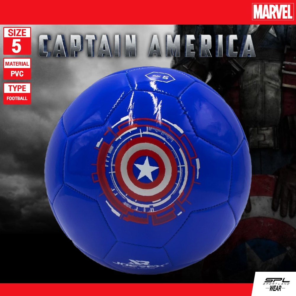 MARVEL ลูกฟุตบอลหนัง FOOTBALL CAPTAIN AMERICA PVC เบอร์ 5 (590 ...