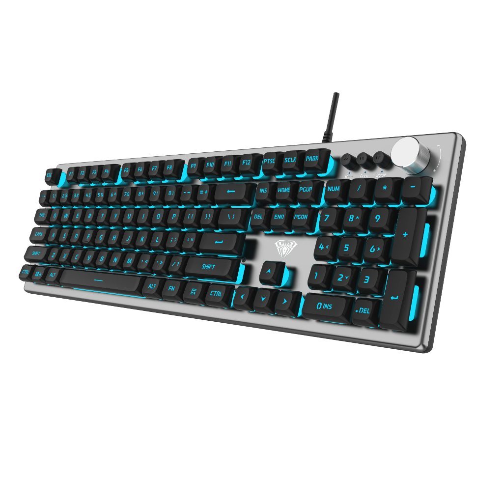 AULA F2028 Wired USB Gaming Keyboard (Black, Grey) | Shopee Thailand