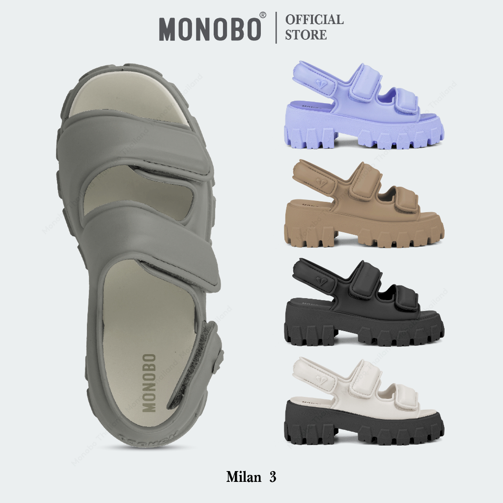 MONOBO รุ่น Milan 3 รองเท้ารัดข้อรองเท้าแฟชั่นส้นสูง ปรับแบบเข็มขัดใหม่ ...