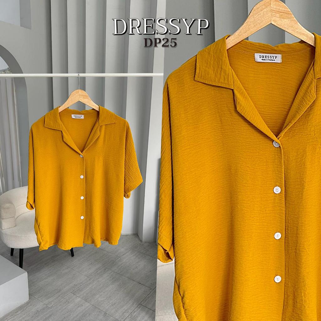 DP25 เสื้อเชิ้ต ผู้หญิง เเขนค้างคาว คอปกฮาวาย ผ้าสลาฟ พริ้ว ใส่ง่าย ใส่สบาย | Shopee Thailand