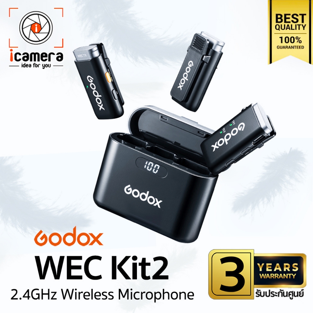 Godox Microphone WEC Kit2 Wireless Microphone 2.4GHz สำหรับ Camera ...