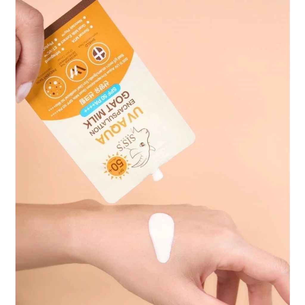 SIS'S UV AQUA ENCAPSULATION & FILTER GOAT MILK ซิสส์ ซันสกรีน กันแดดนม ...