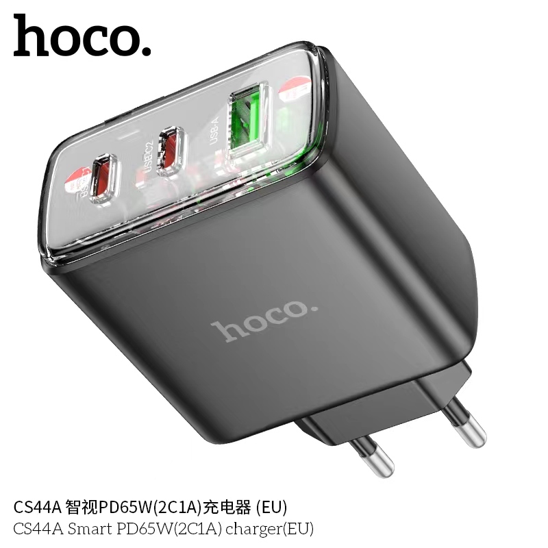ใหม่!! HOCO CS44A หัวชาร์จ 3in1 Fast Charger PD65W 2ช่อง Type-c 1ช่อง ...