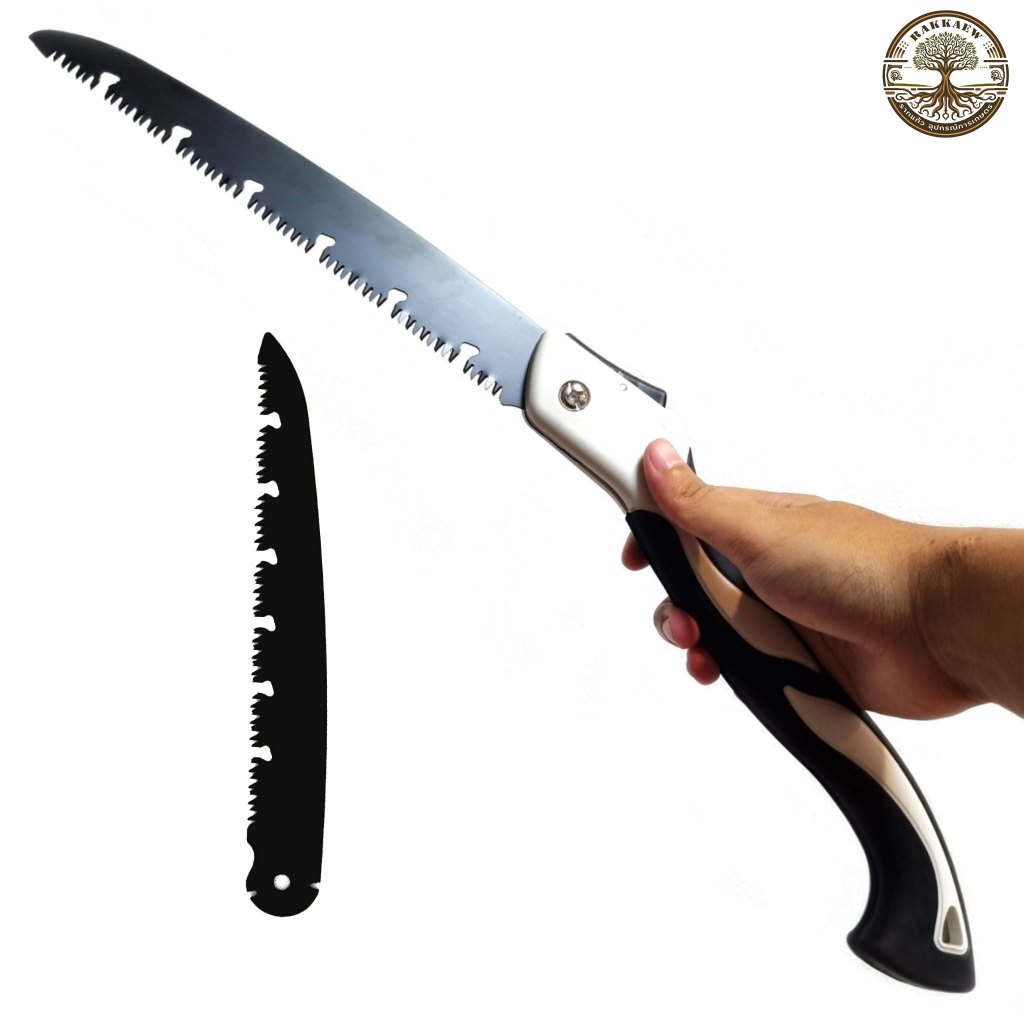 เลื่อยพับได้ ใบเลื่อยทำจากเหล็ก SK5 ขนาดความยาว 25 cm. เลื่อยไวกว่าเดิม ขี้เลื่อยไม่อุดตัน ...