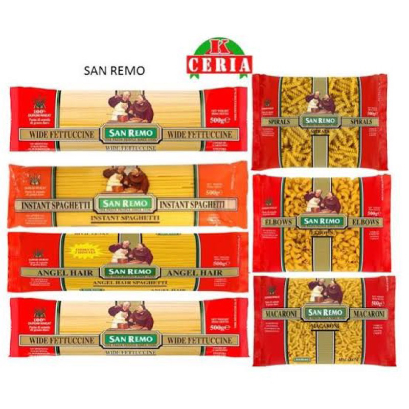ทุกสูตร San Remo pasta / spaghetti / fusilli / small shells / egg pasta ...