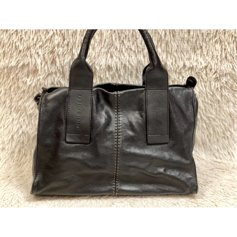 กระเป๋าหนัง มือสอง แบรนด์ PLINIO VISONA MADE IN ITALY สภาพสวย ภายใน ...