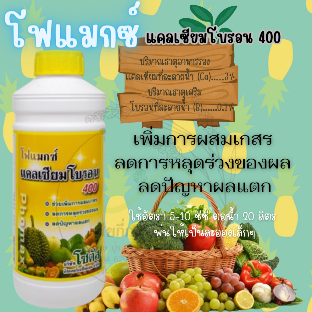 โฟแมกซ์ แคลเซียมโบรอน 400 ขนาด 1 ลิตร (Phomax CaB 400) | Shopee Thailand