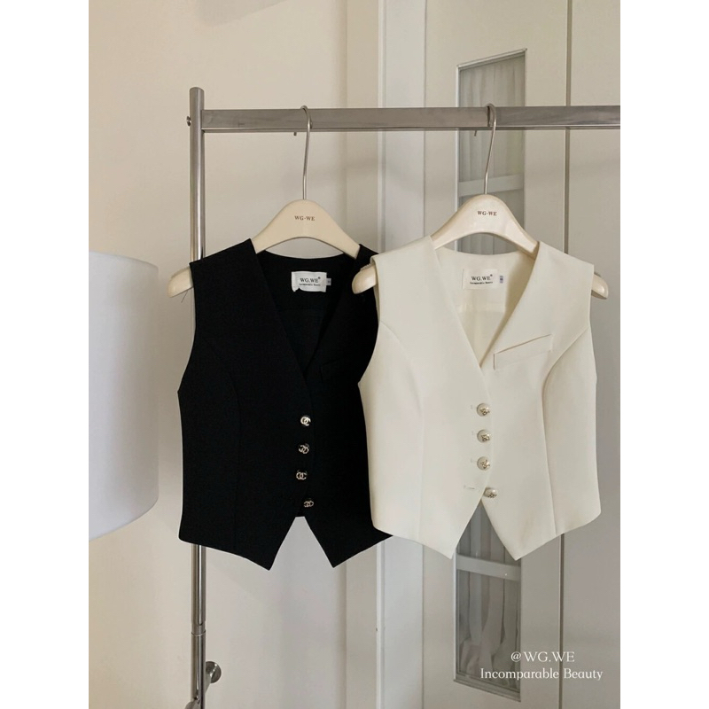 newlooksbkk เสื้อ vest คอวี ป้าย WGWE | Shopee Thailand