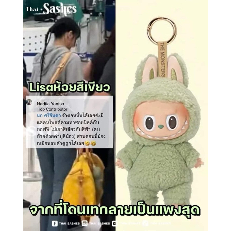 labubu green grape ตัวที่ลิซ่าห้อยค่ะ 💯 พร้อมส่ง ขายแล้ว | Shopee Thailand