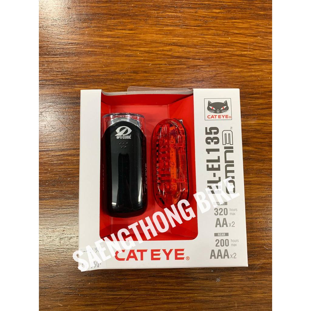CATEYE Japan ไฟหน้าจักรยาน CATEYE HL-135 และ ไฟท้าย OMNI 3 | Shopee ...